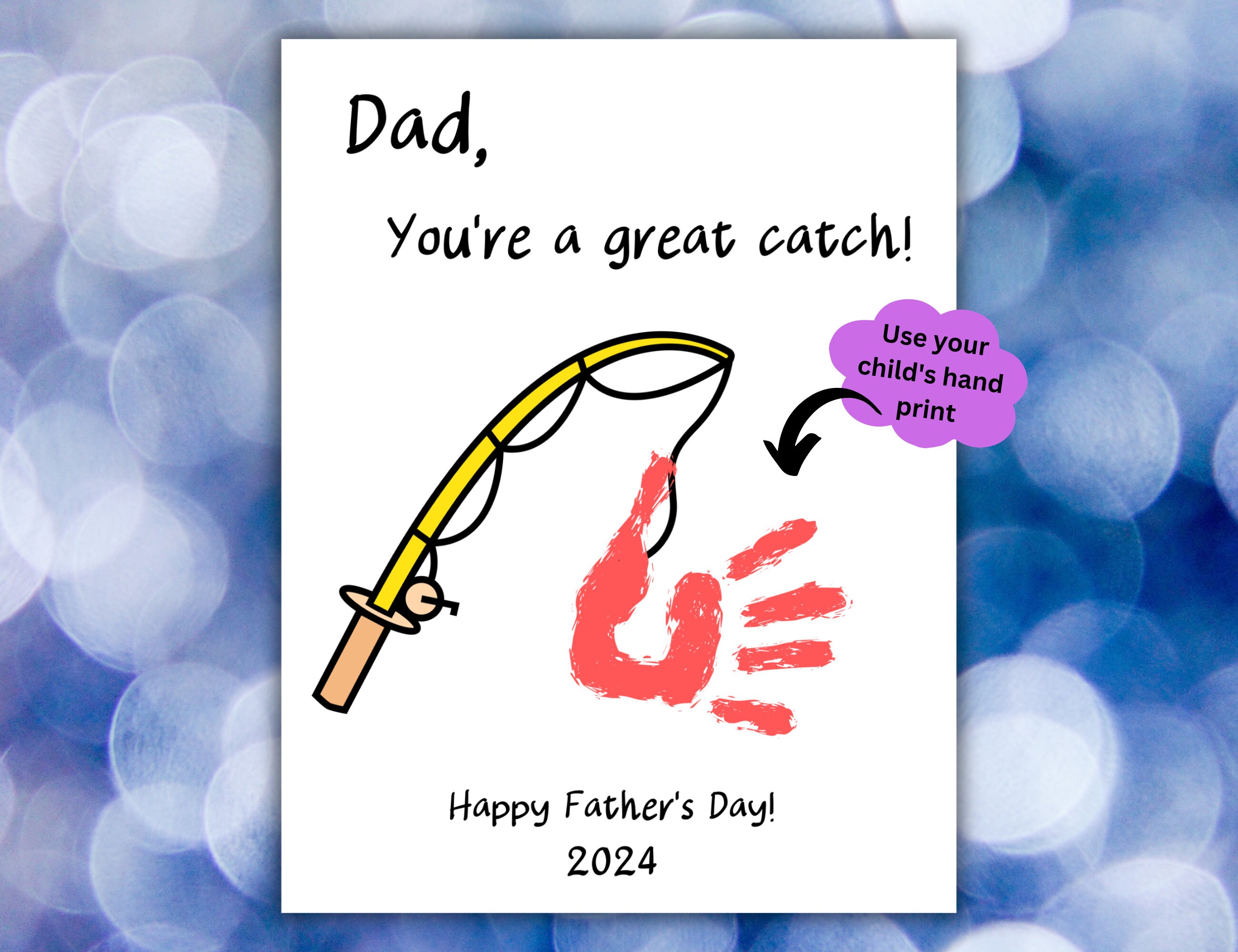 Father's Day Printable-you're a Great Catch!-fishing-teacher Resource ...
