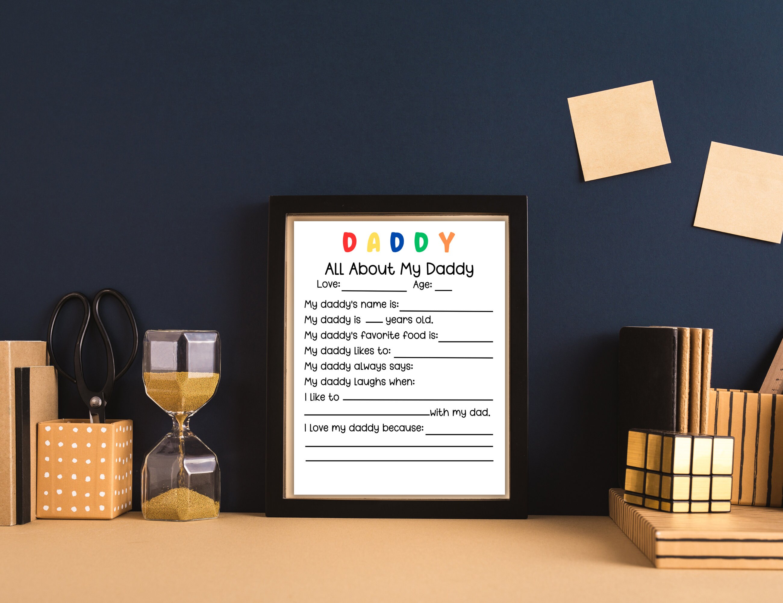 All About My Daddy Printable-happy Father's Day-dad-papa-teacher ...