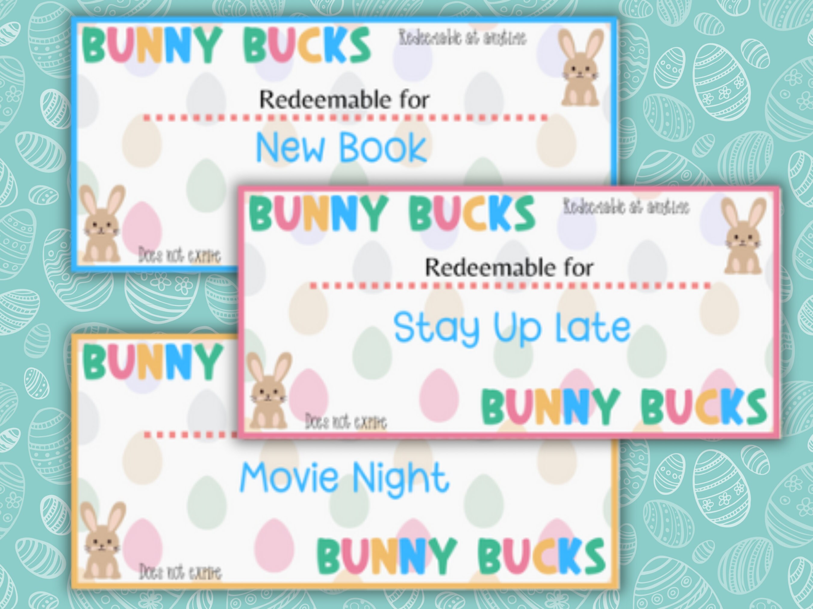 Bunny Bucks Printable - Etsy