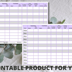 Bowel and Bladder Diary - Etsy