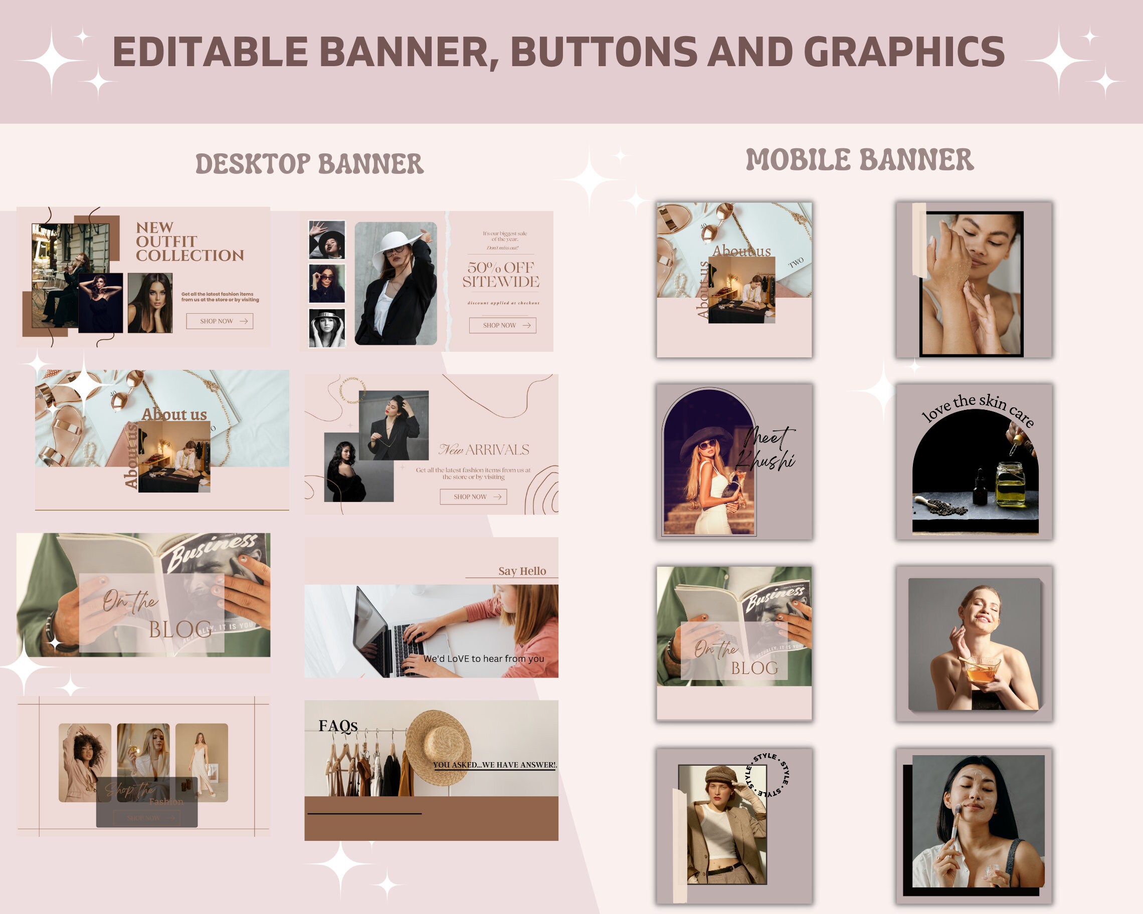 Shopify Theme Template, Minimal Shopify Website, Shopify Store Banner ...