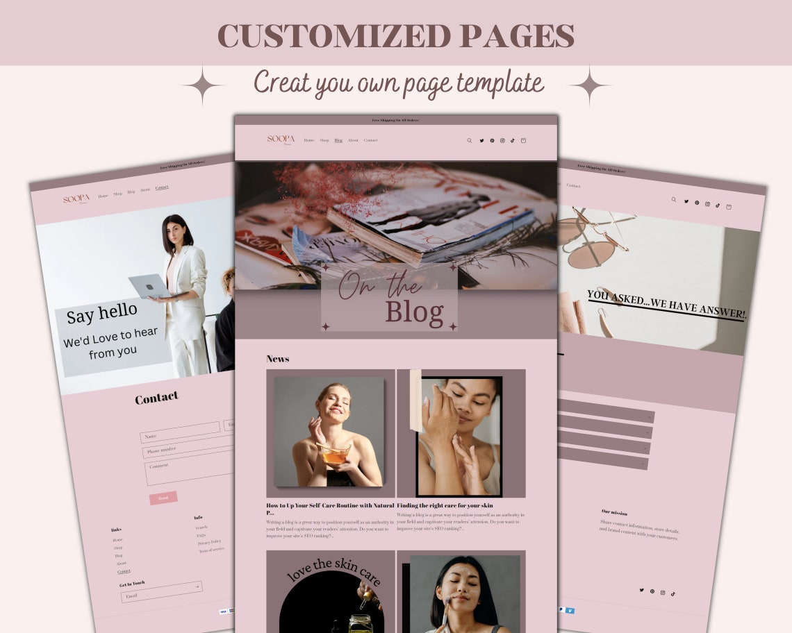 Shopify Theme Template, Minimal Shopify Website, Shopify Store Banner ...