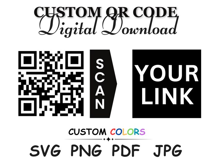 Custom QR Code Bundle | 6 Color QR Codes With Motivational Quote ...
