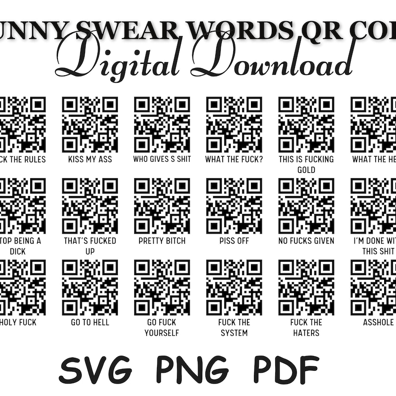 Funny Qr Codes to Scan - Etsy UK