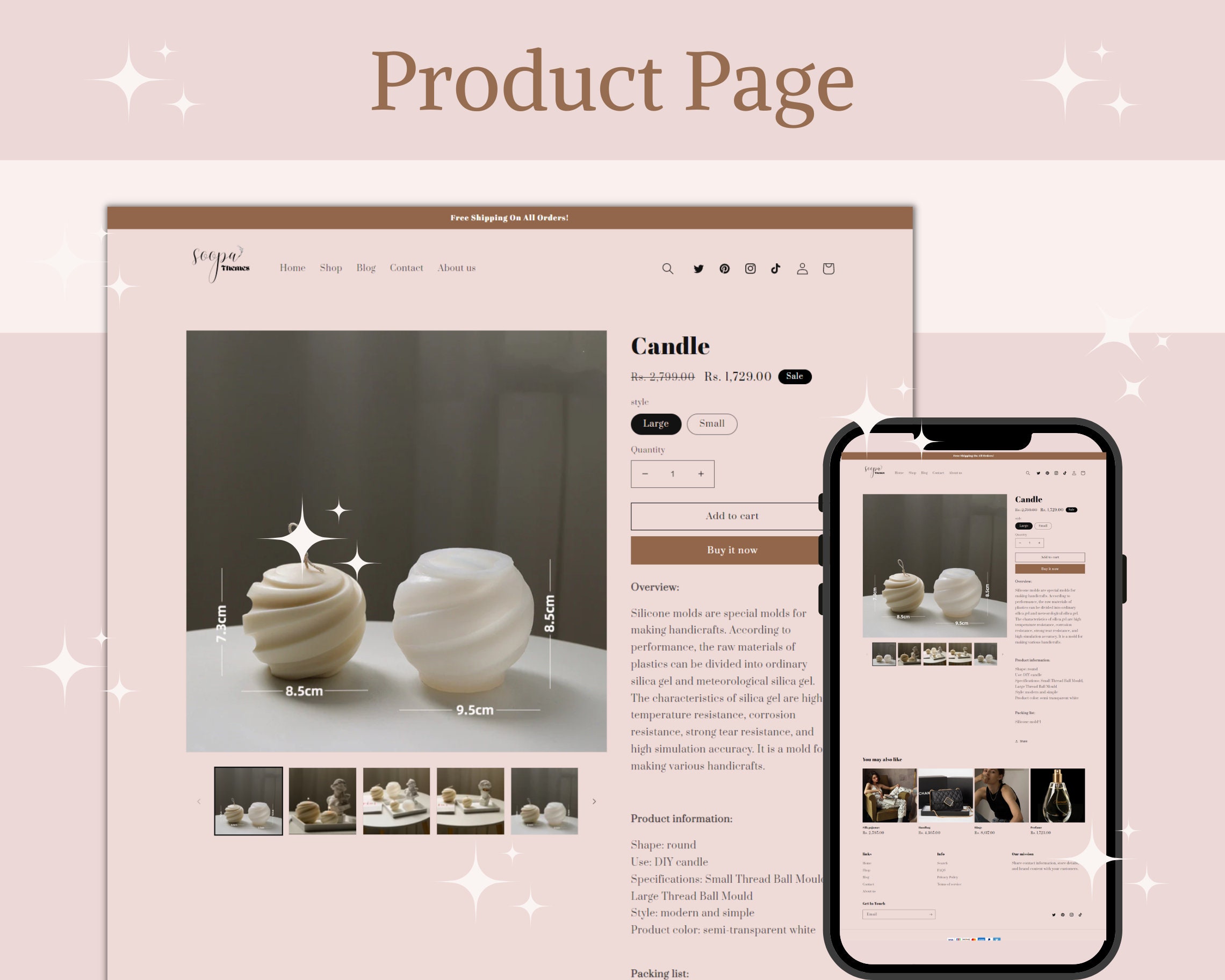 Shopify Theme Template, Minimal Shopify Website, Shopify Store Banner ...