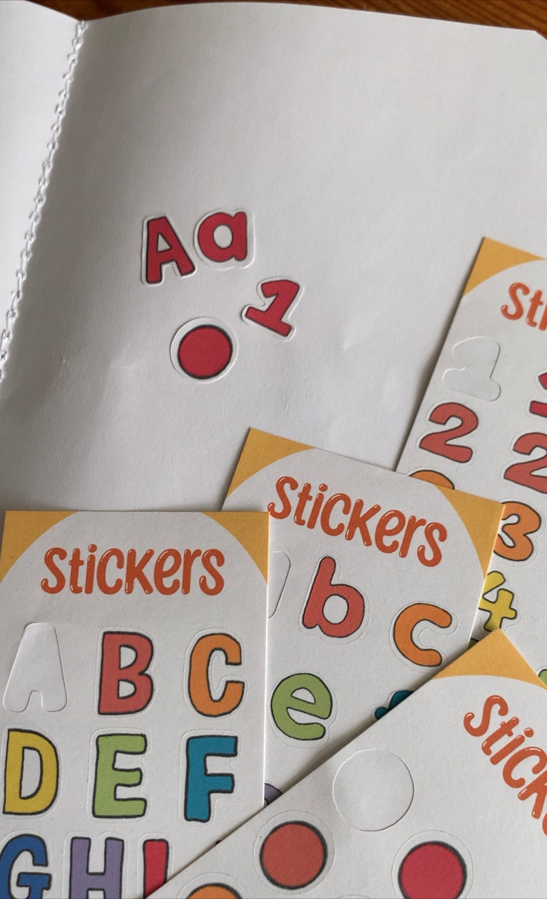 Lowercase Alphabet Sticker Sheet for Kids Rainbow, Crafting Stickers ...