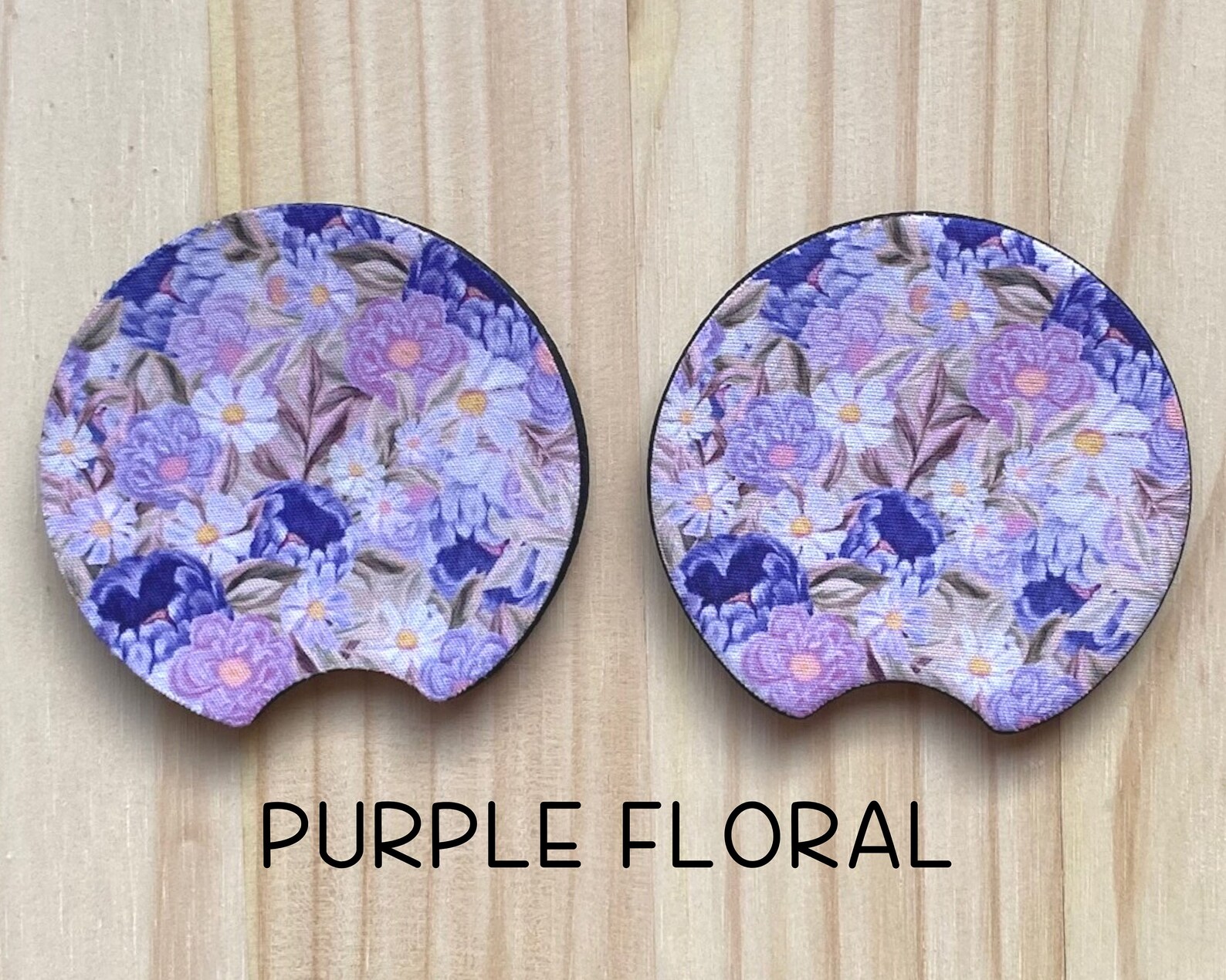 Set of 2 Car Coasters Floral Car Coasters Cute Car - Etsy