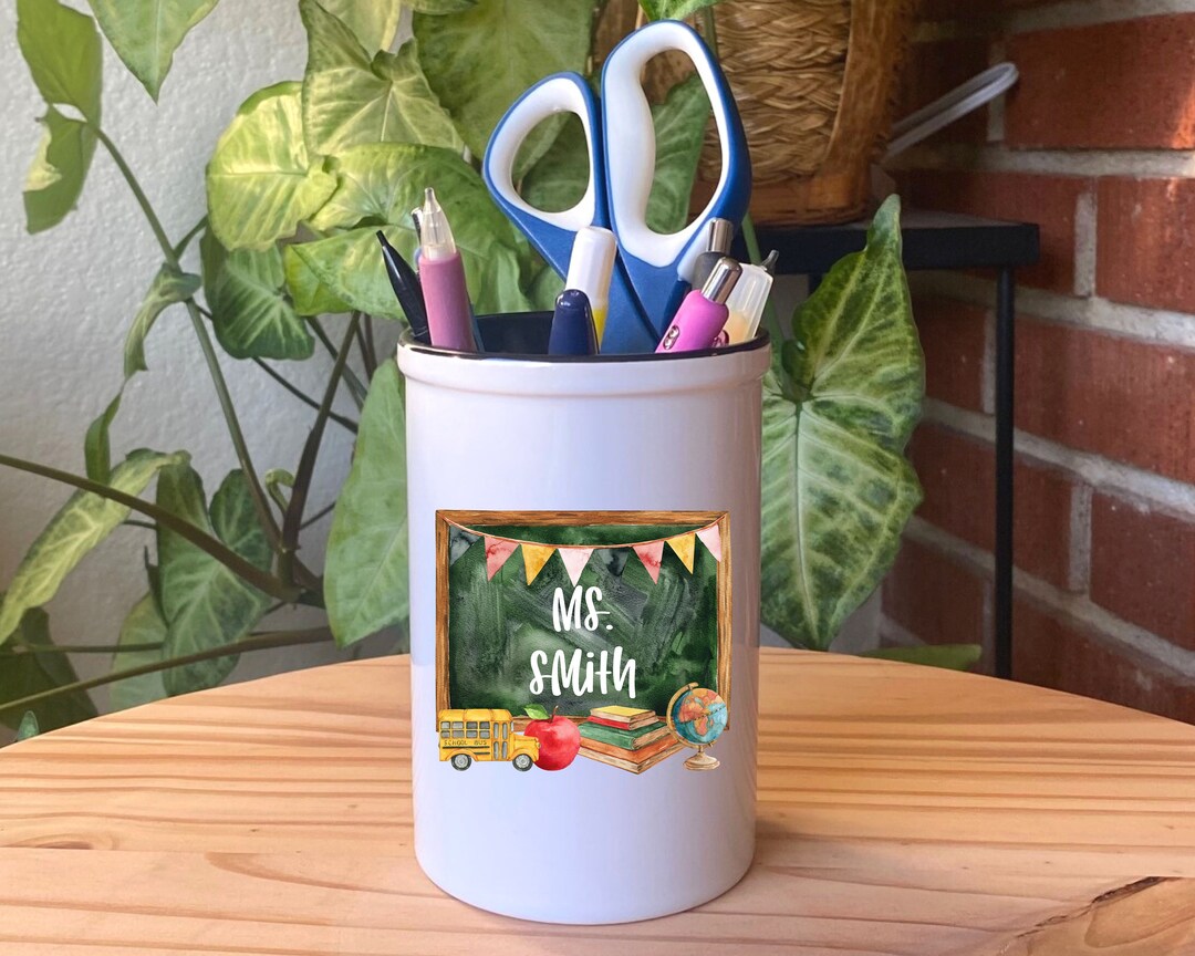 Personalized Teacher Desk Decor, Teacher Desk Caddy, Teacher Gift Idea ...