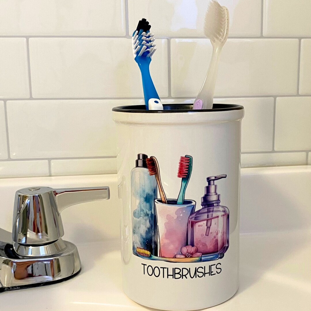 Ceramic Toothbrush Holder, Bathroom Organizer, Toothbrush Storage ...