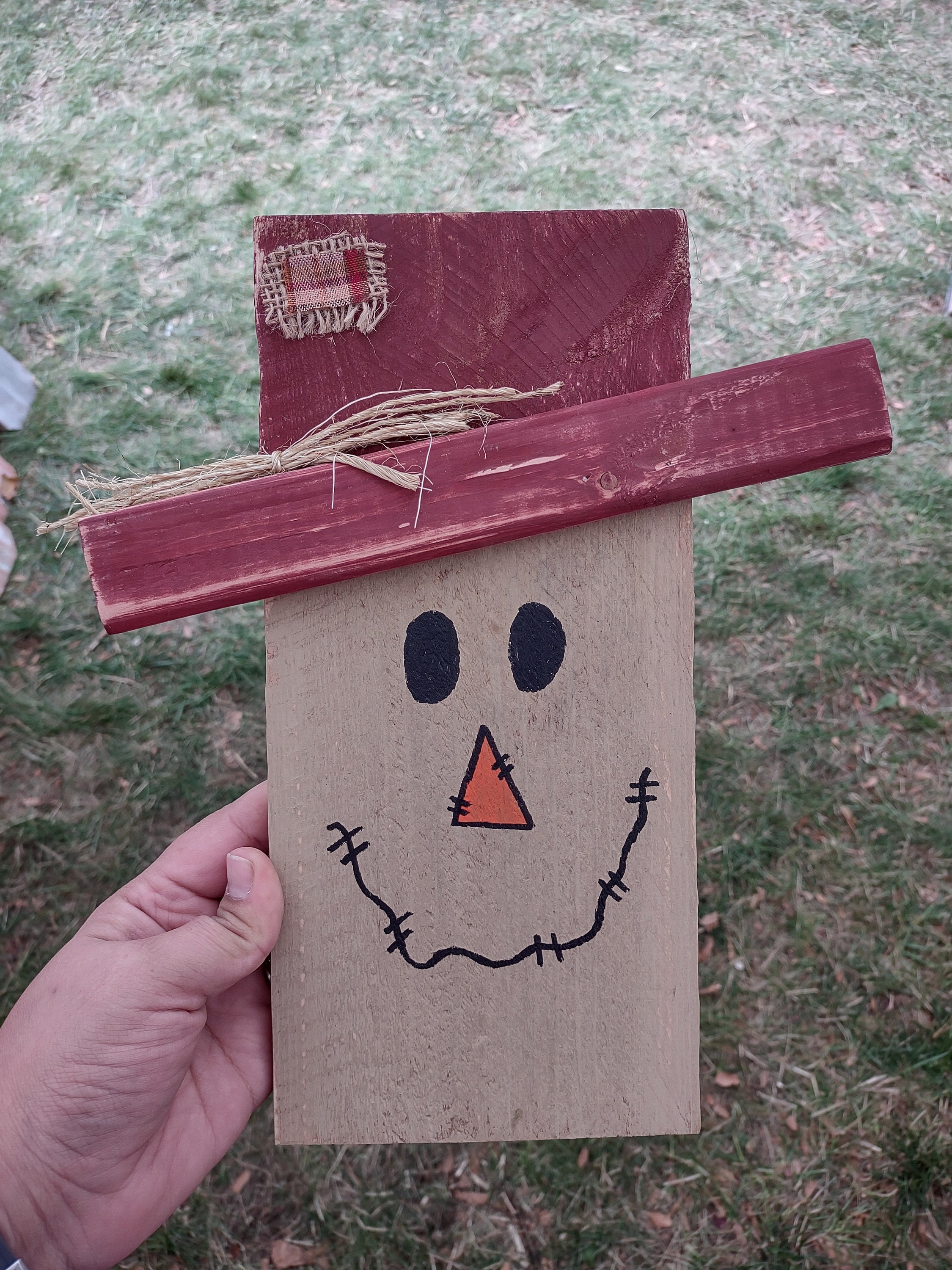 Scarecrow Wood Porch Sign - Etsy