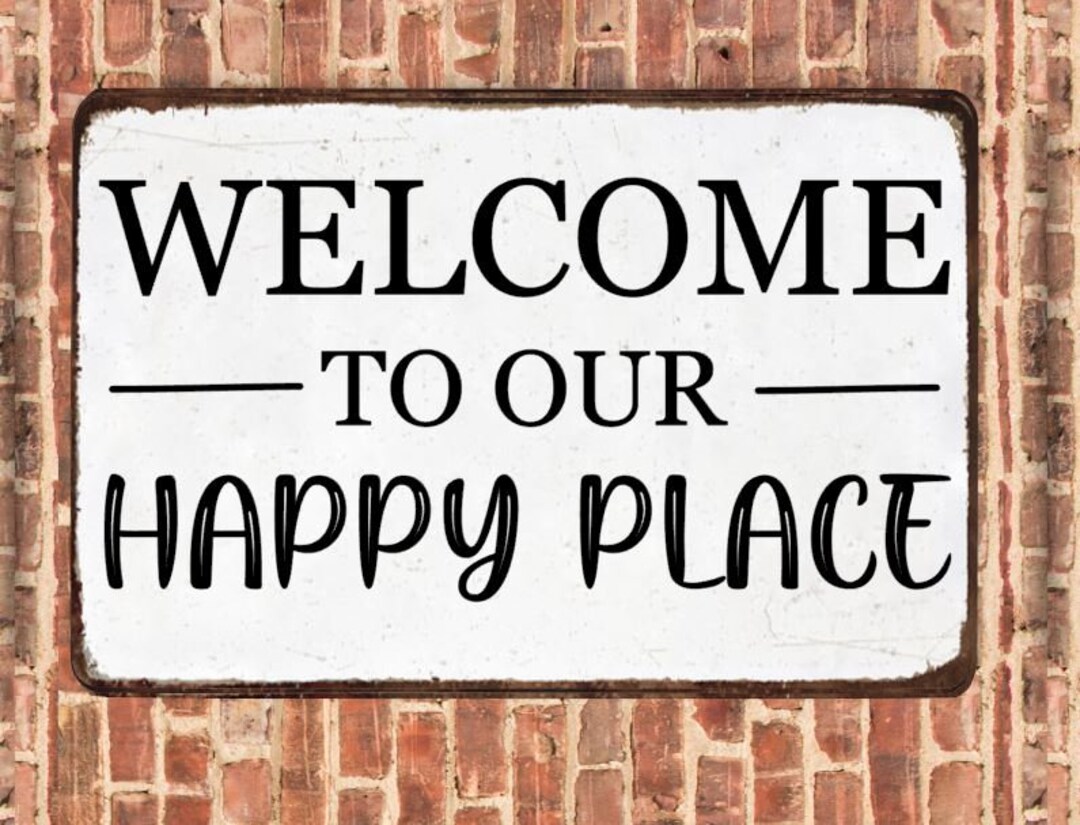 Welcome to Our Happy Place Sign Lake House Sign Family Cabin - Etsy
