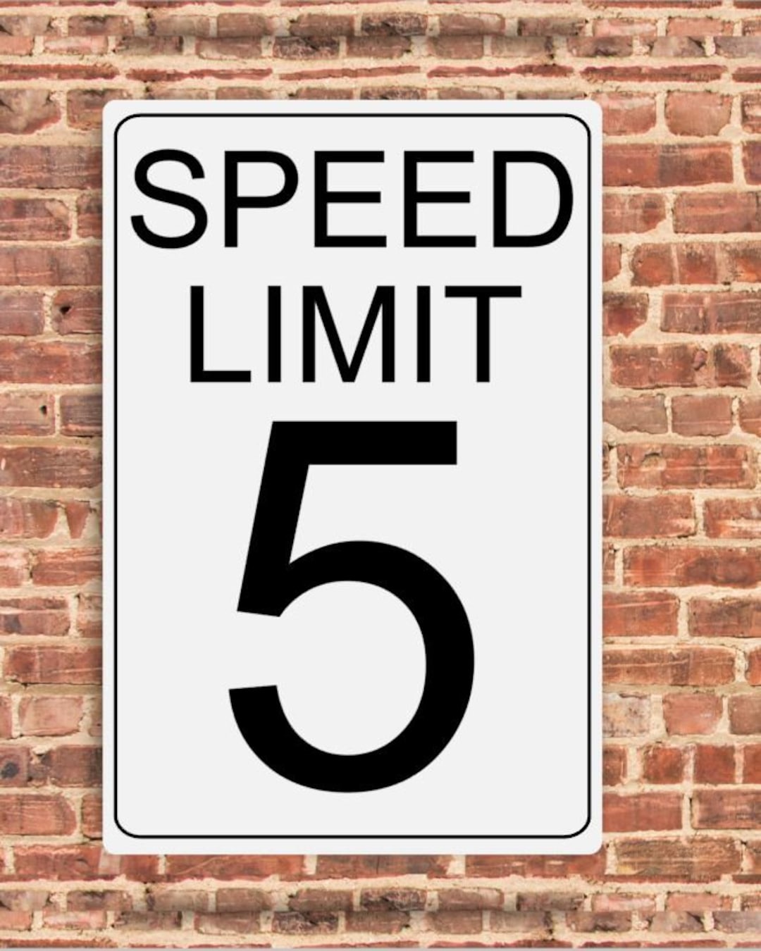 Slow Down Speed Limit 5 Metal Sign, Speed Limit Sign, Kids at Play ...