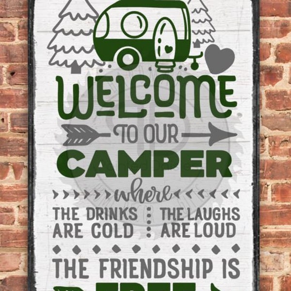 Welcome Camper Sign - Etsy