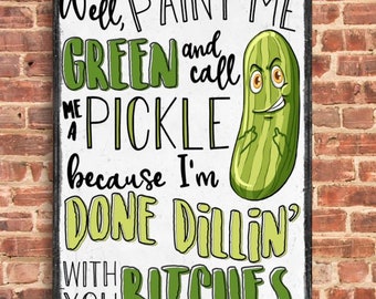 Pickle Sign - Etsy