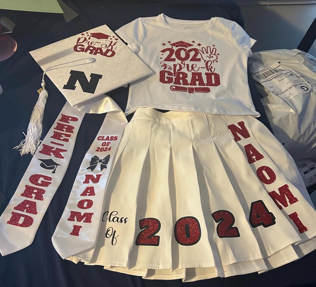 Custom Graduation Skirt Set | Class of 2025 Grad Outfit | Personalized ...