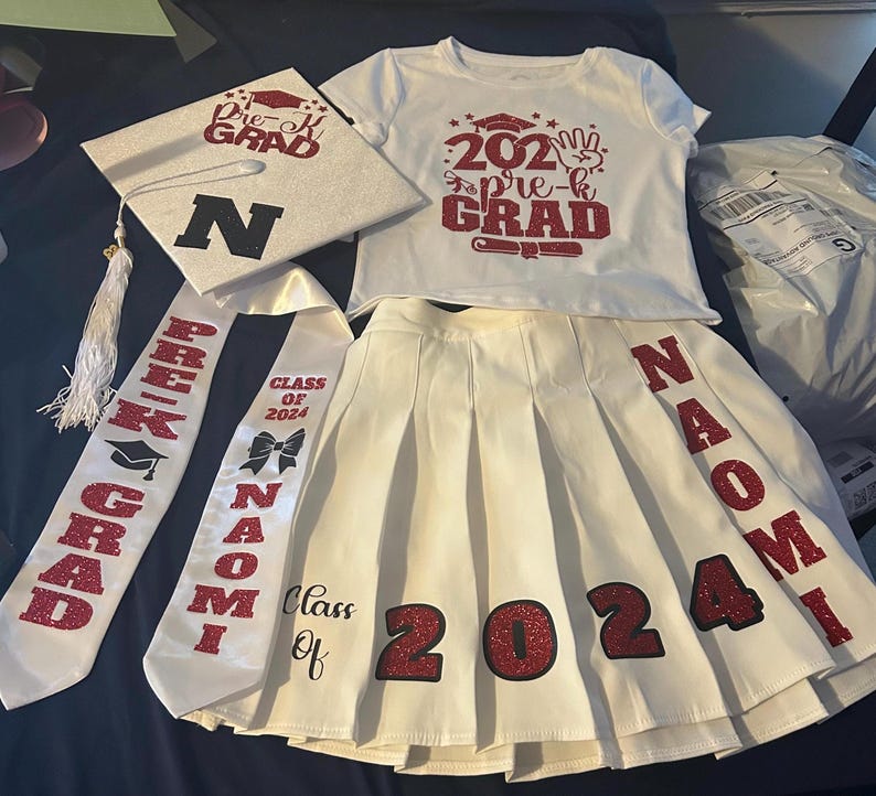 Custom Graduation Skirt Set | Class of 2025 Grad Outfit | Personalized ...