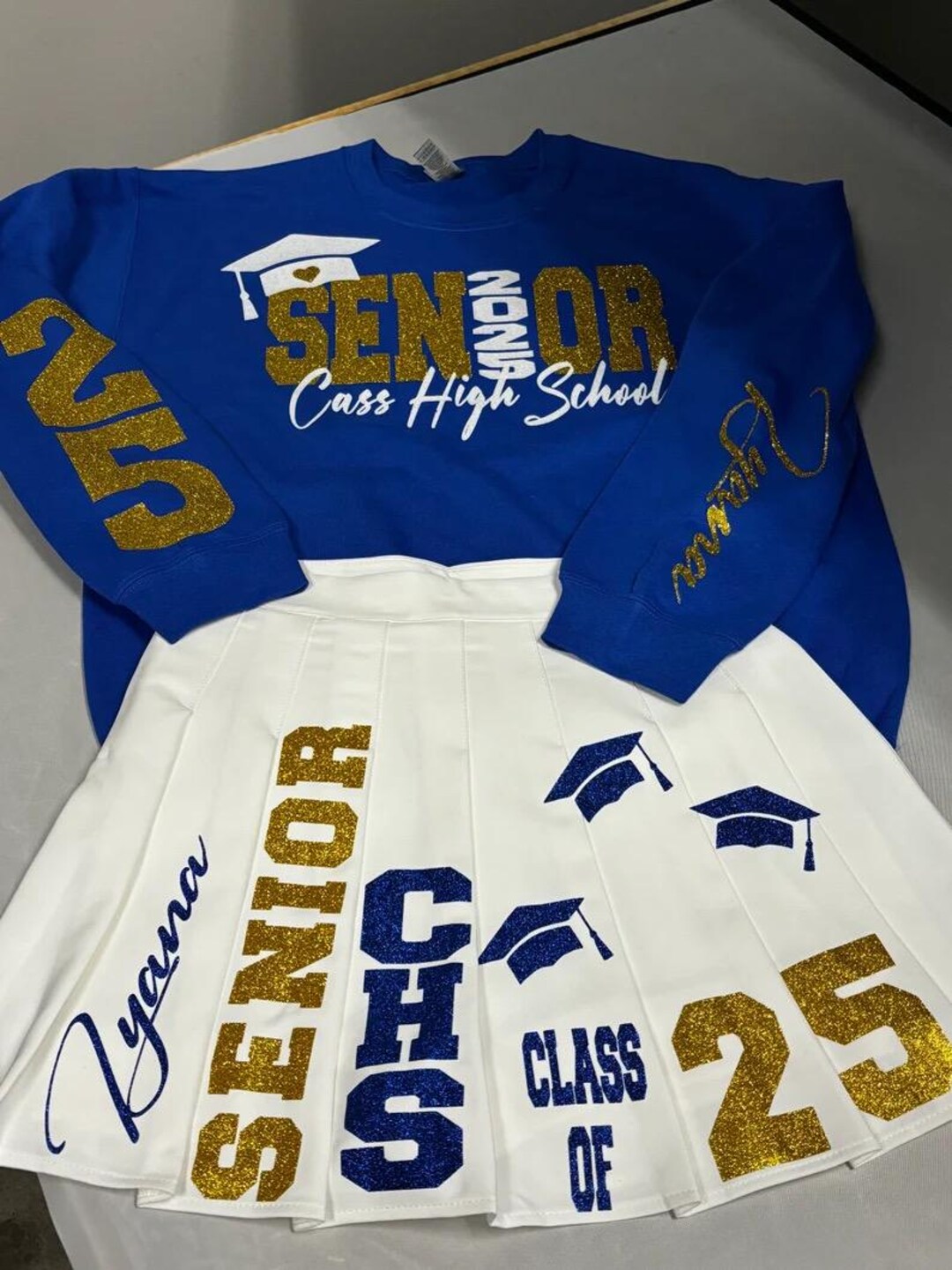 Custom Graduation Skirt Set | Class of 2025 Grad Outfit | Personalized ...