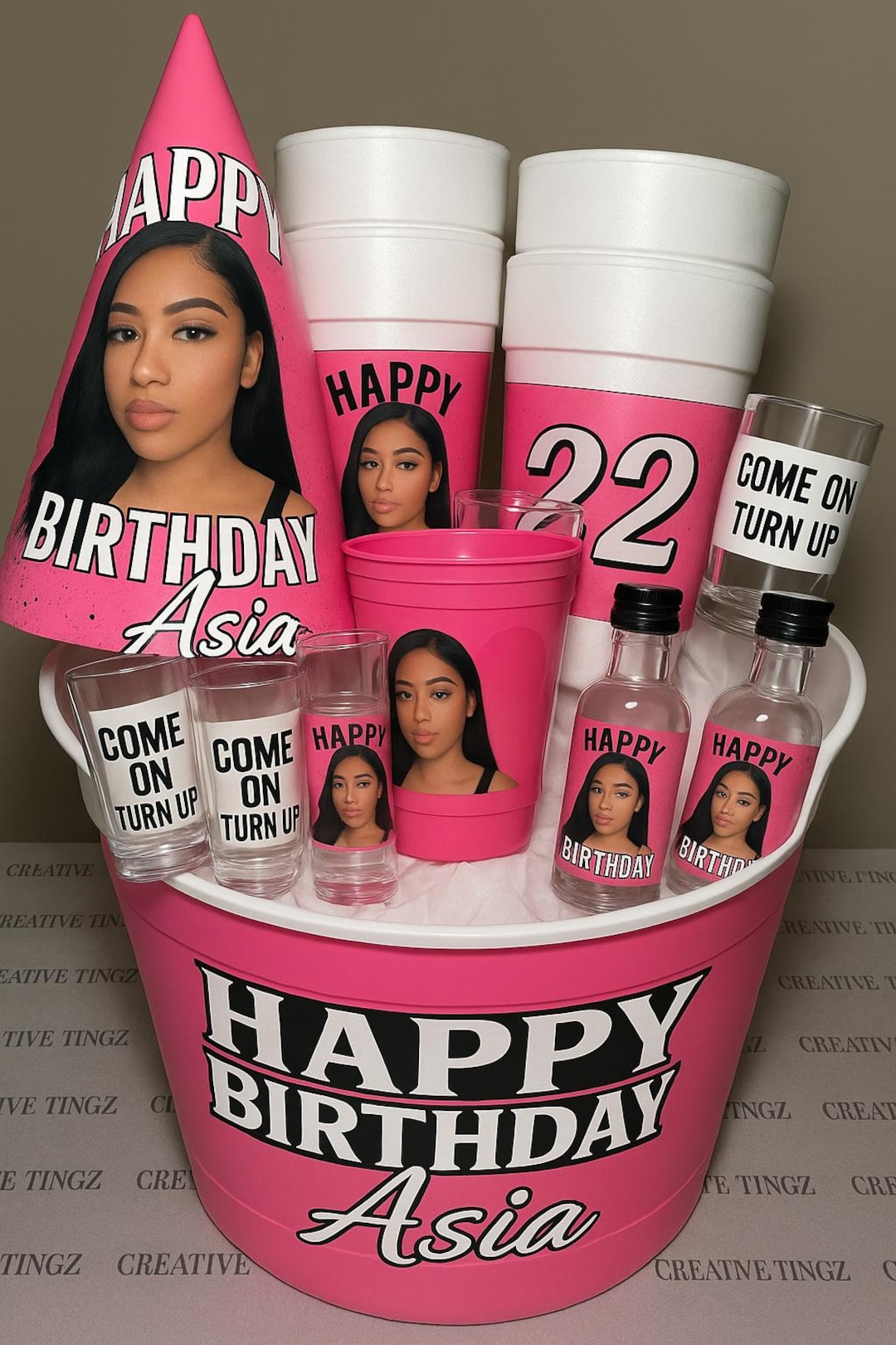 Personalized Party Bucket Set – Cups, Shots, Hats | Birthdays ...