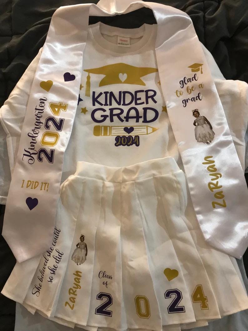 Custom Graduation Skirt Set | Class of 2025 Grad Outfit | Personalized ...
