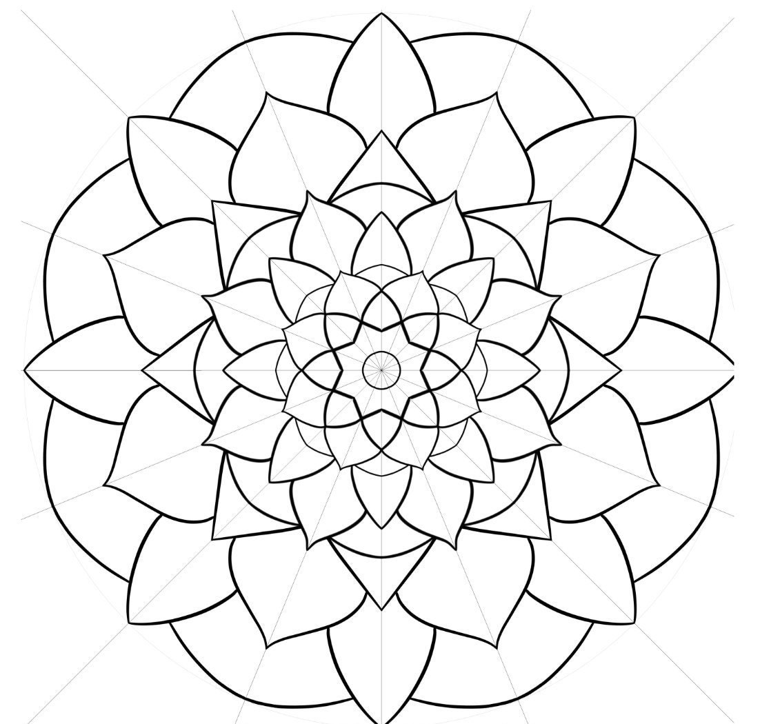 Printable Mandala Practice Sheets | Outline Templates (digital Download ...