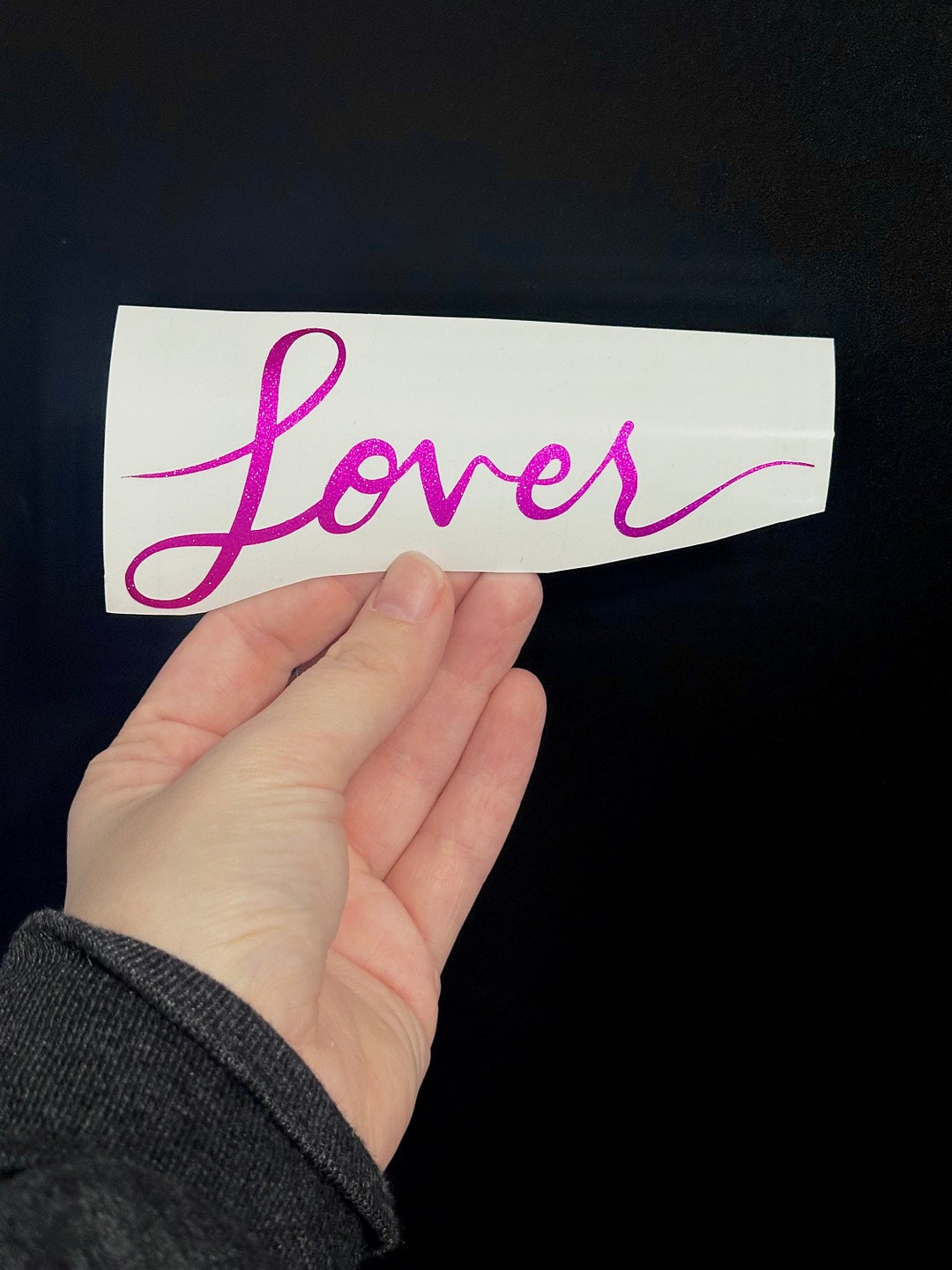 Lover Glitter Permanent Vinyl Decal | Perfect for Cups, Tech and More ...