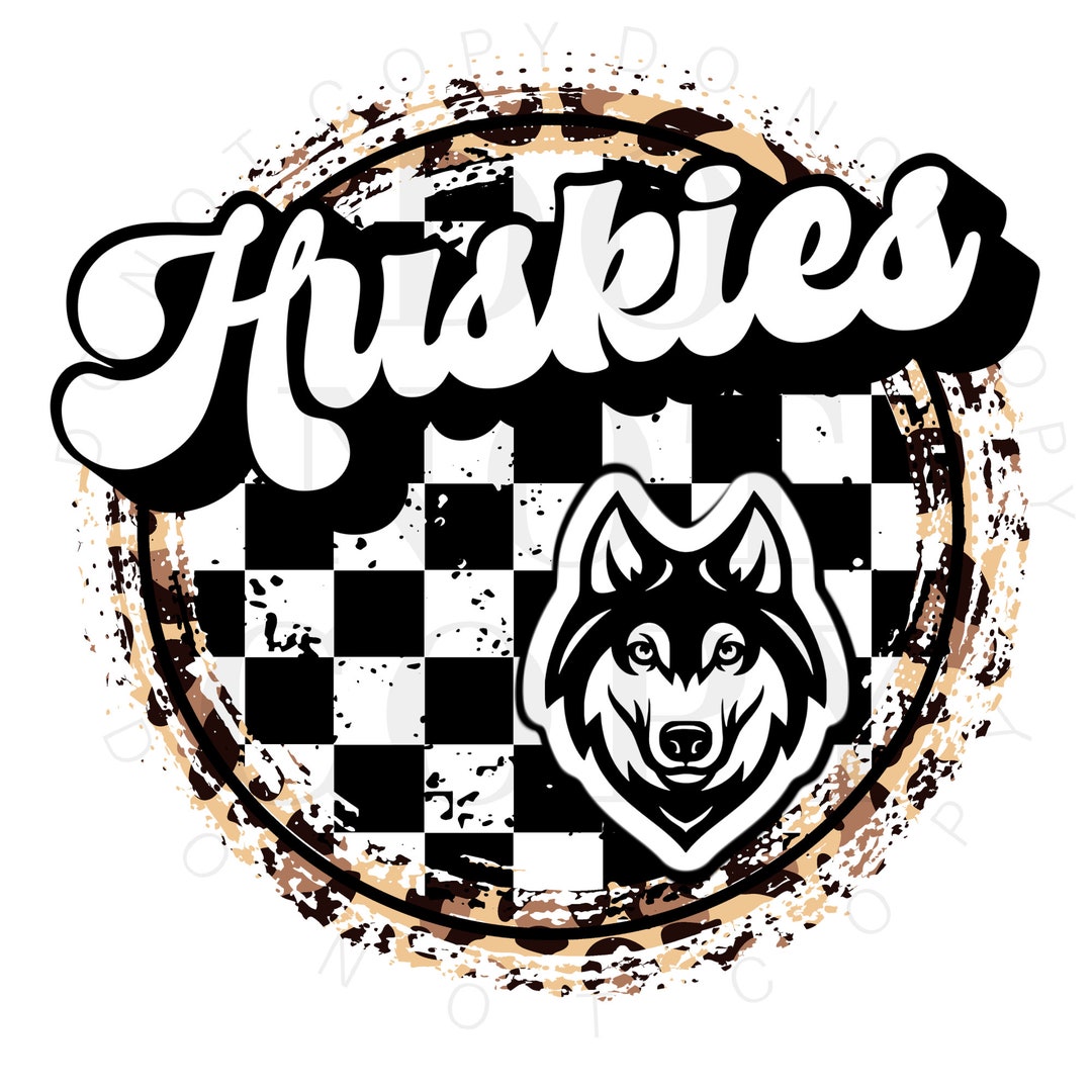 Retro Huskies Mascot PNG ~ Team Spirit PNG ~ Mascot ~ Sublimation PNG ...