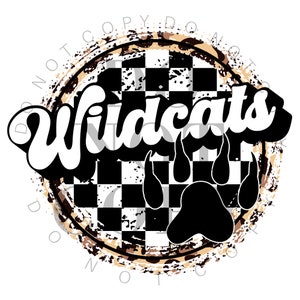 Retro Wildcats Mascot PNG ~ Team Spirit PNG ~ Mascot ~ Sublimation PNG ...