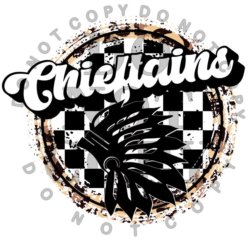 Retro Chieftains Mascot PNG ~ Team Spirit PNG ~ Mascot ~ Sublimation ...