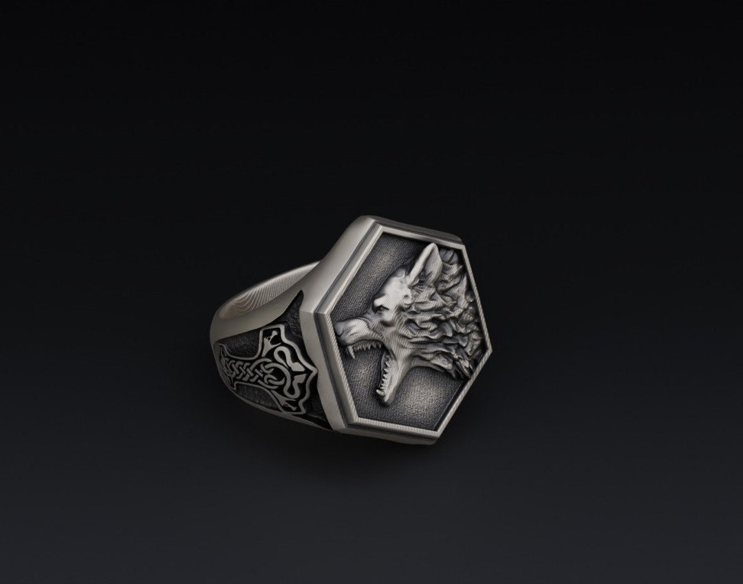 Sterling Silver Wolf Ring 925 Silver Ring for Men Handmade - Etsy