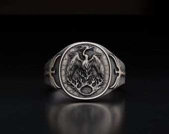 Silver Phoenix Ring - Etsy