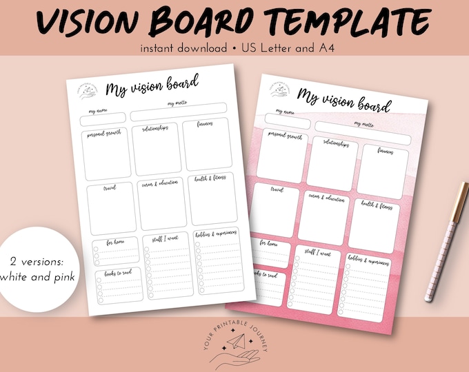 Money Vision Board Kit | Money Manifestation | Dream Board | Money ...