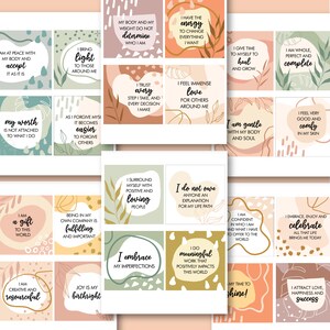 100 Affirmation Cards Printable | Self-love | Body Positivity | Boho ...