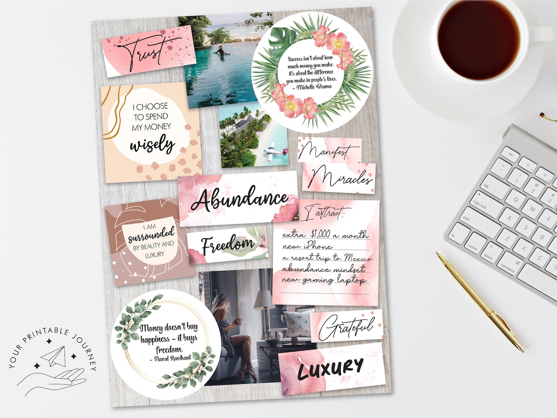 Money Vision Board Kit | Money Manifestation | Dream Board | Money ...