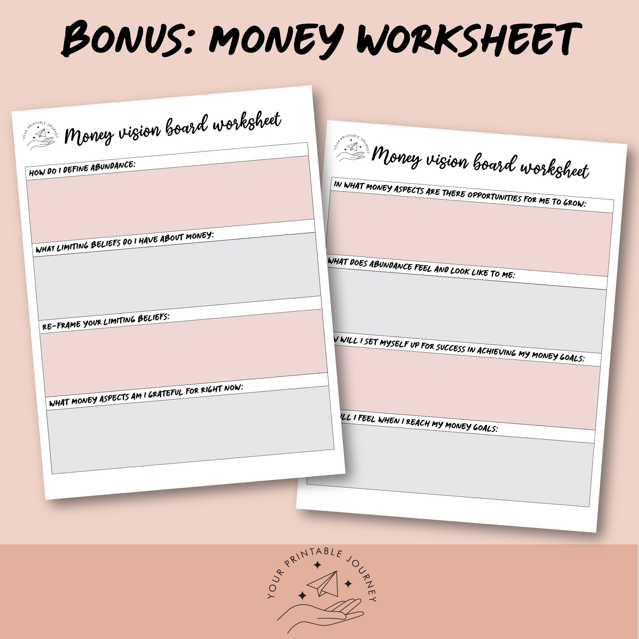 Money Vision Board Kit | Money Manifestation | Dream Board | Money ...