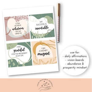 40 Abundance Printable Affirmation Cards | Wealth & Prosperity ...