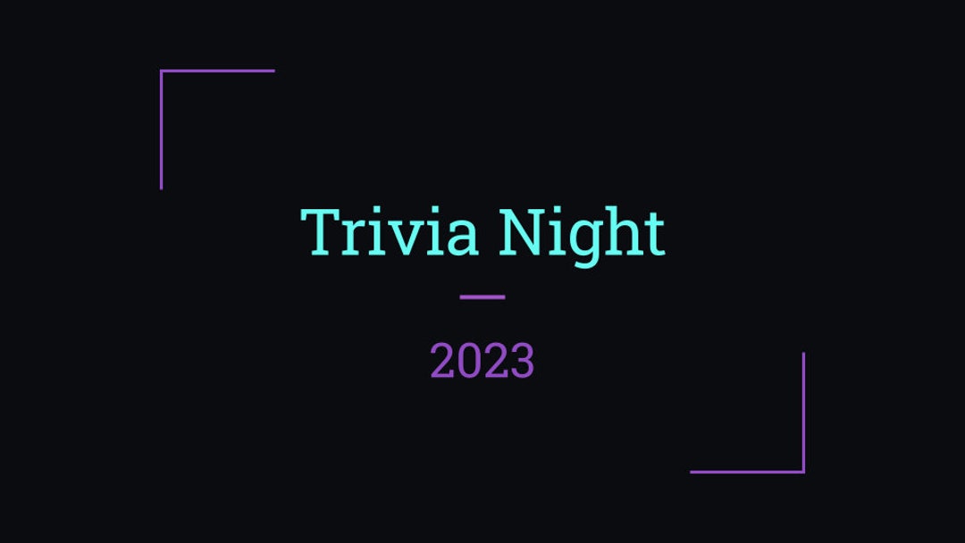 Trivia Night Package 2023 - Etsy