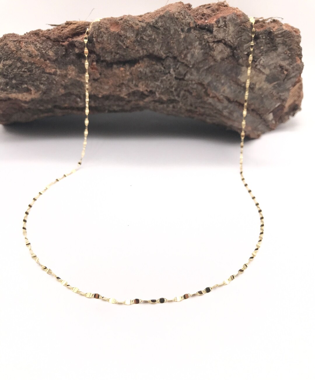 18K Yellow Gold Chain - Women's Gold Chain Necklace - Dainty Gold Chain ...