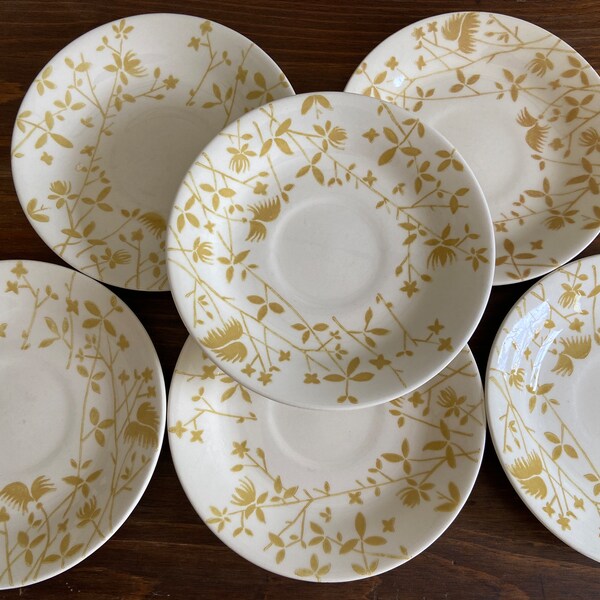 Yellow Floral Plates - Etsy