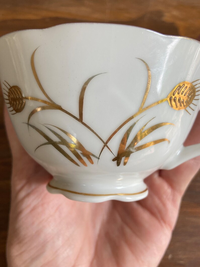 Vintage Lefton Golden Wheat Pattern Tea Cup Hand Painted Tea - Etsy