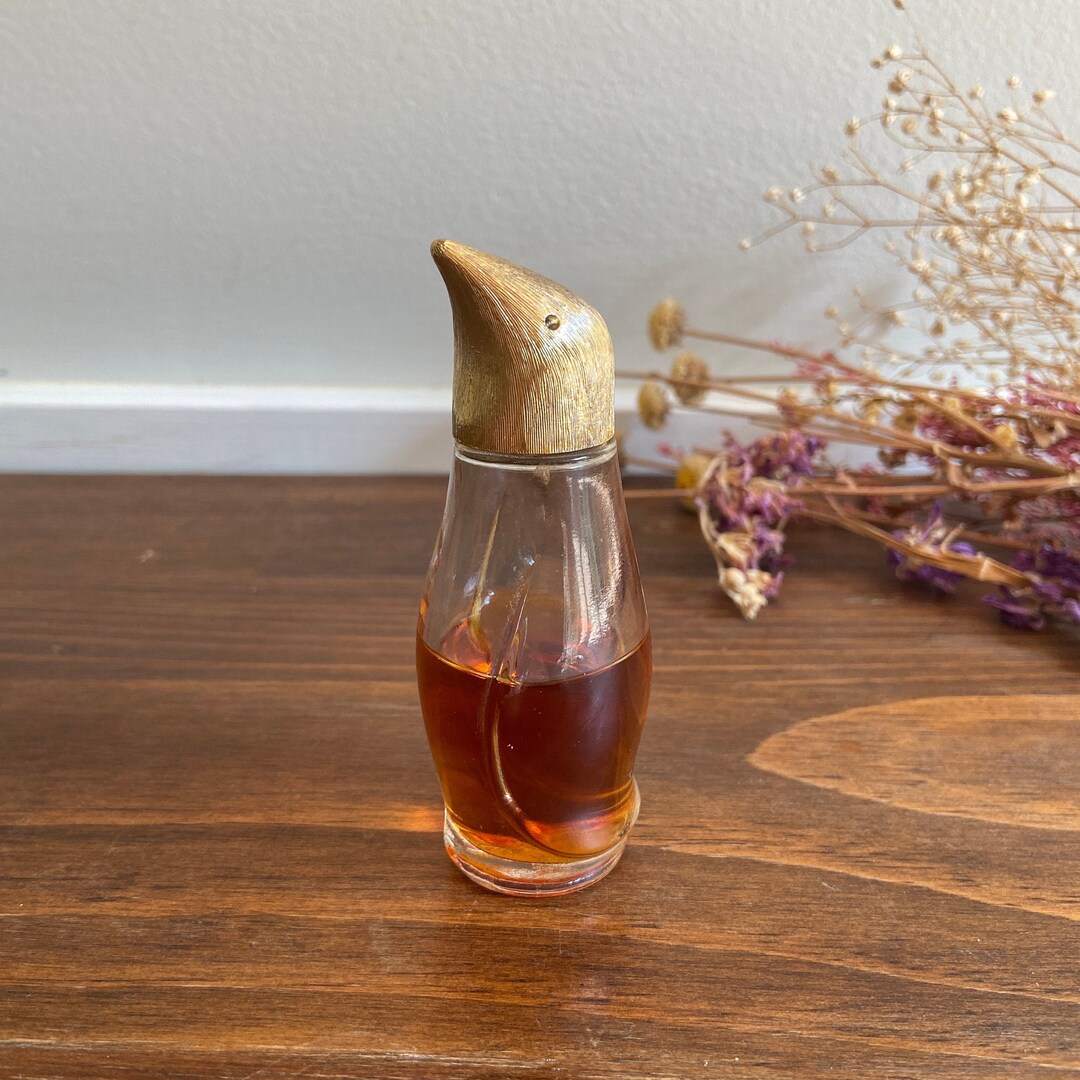 Vintage Avon Clear and Gold Penguin Cologne Bottle, Collectible Jars ...