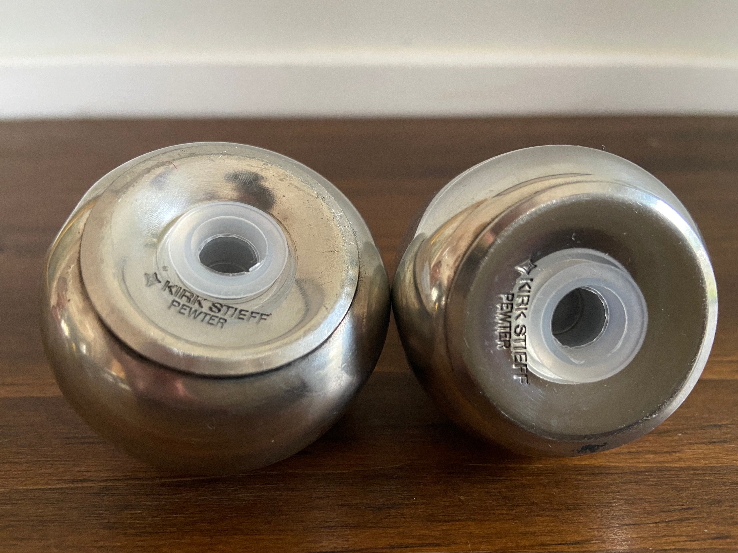 Pear and Apple Salt and Pepper Shakers, Pewter Salt and Pepper, Vintage ...