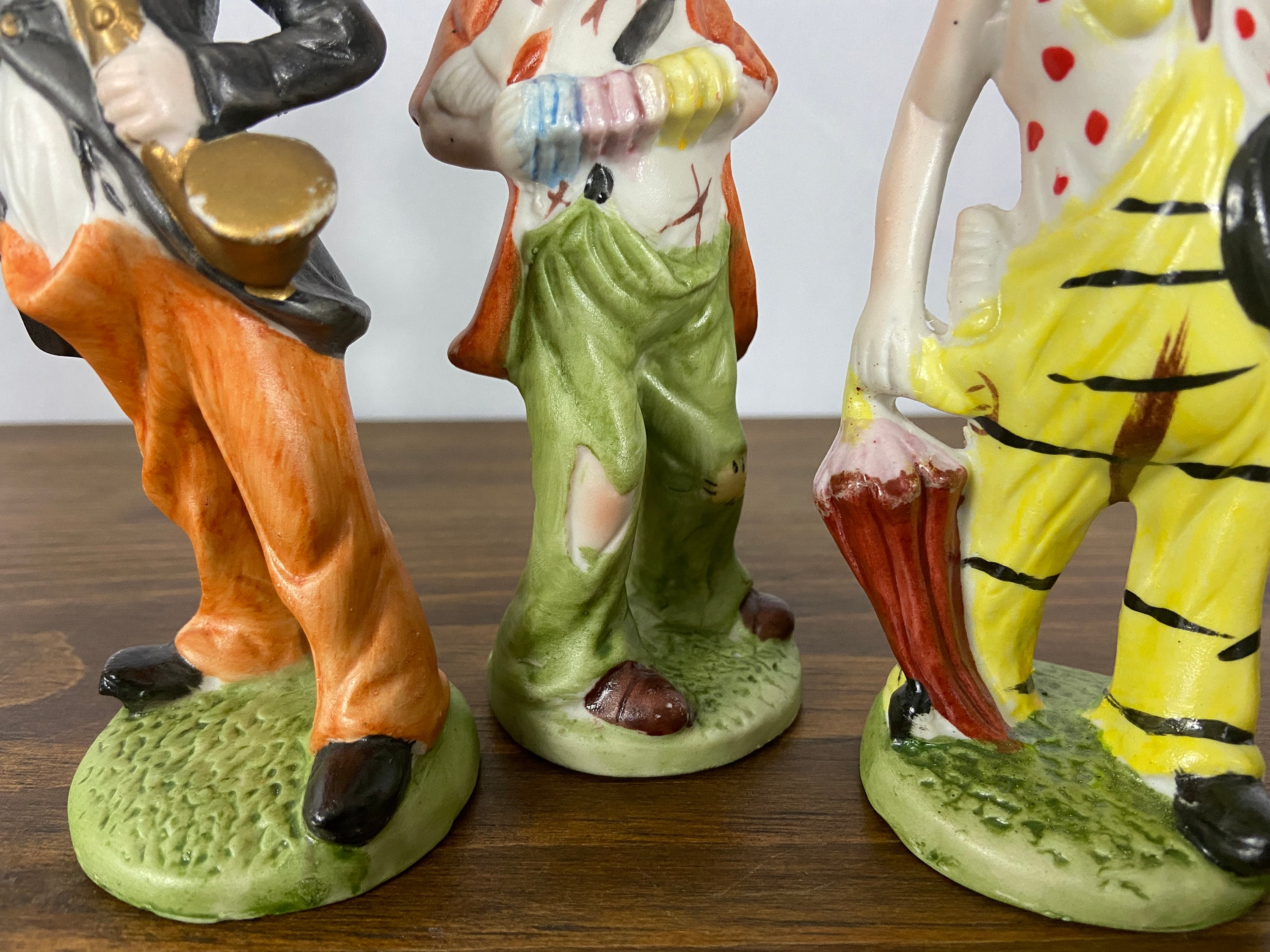 Vintage Musical Hobo Clown Trio, Set of 3 Ceramic Clowns, Vintage ...