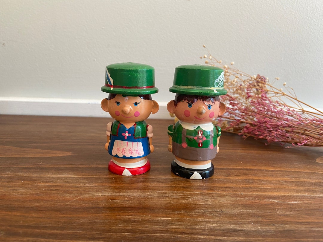 Vintage Bavarian Boy and Girl Salt and Pepper Shakers, Traditional ...