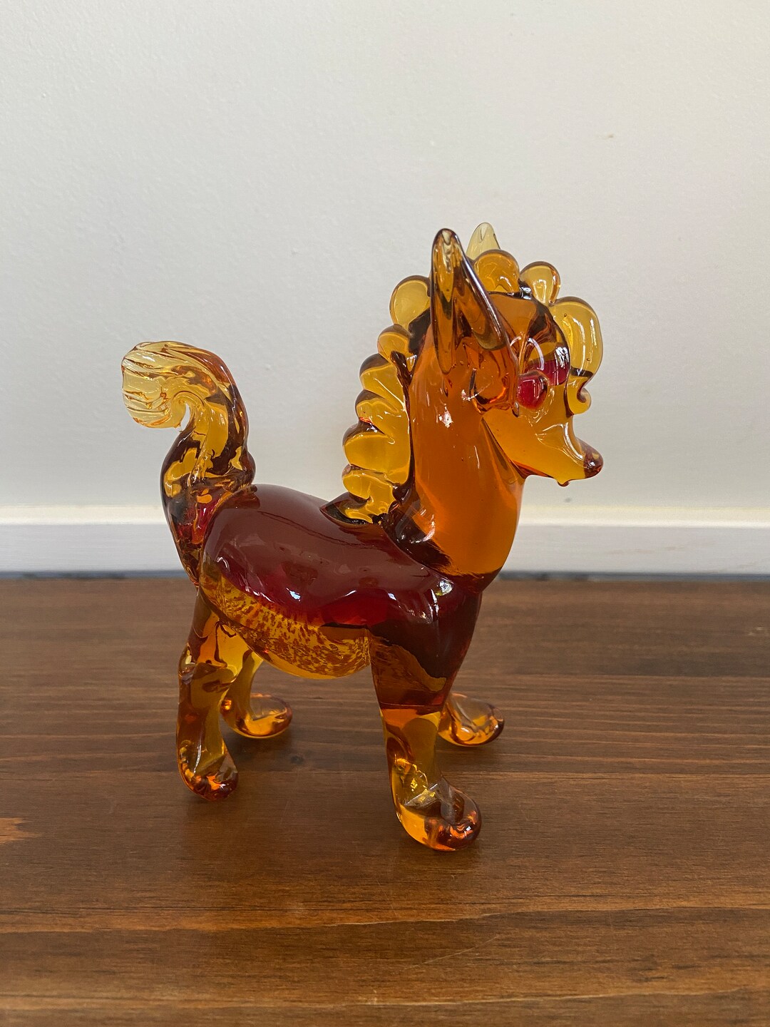Murano Amber Glass Donkey, Horse, Mule, Murano Zoo Collection, Vintage ...