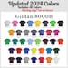 Gildan 8000B Color Chart & Size Chart, Editable Canva Template, G800B ...