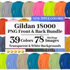Editable Gildan 8000 Color Chart & Size Chart, Canva Template, G800 ...