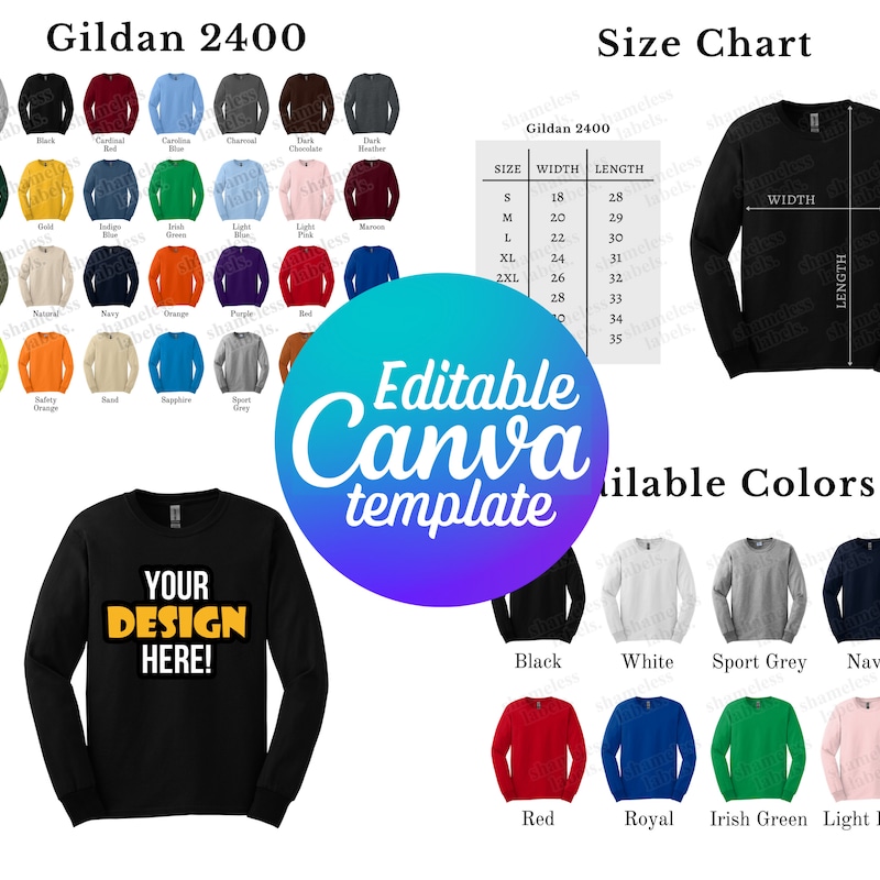 Gildan 240 Size Chart - Etsy