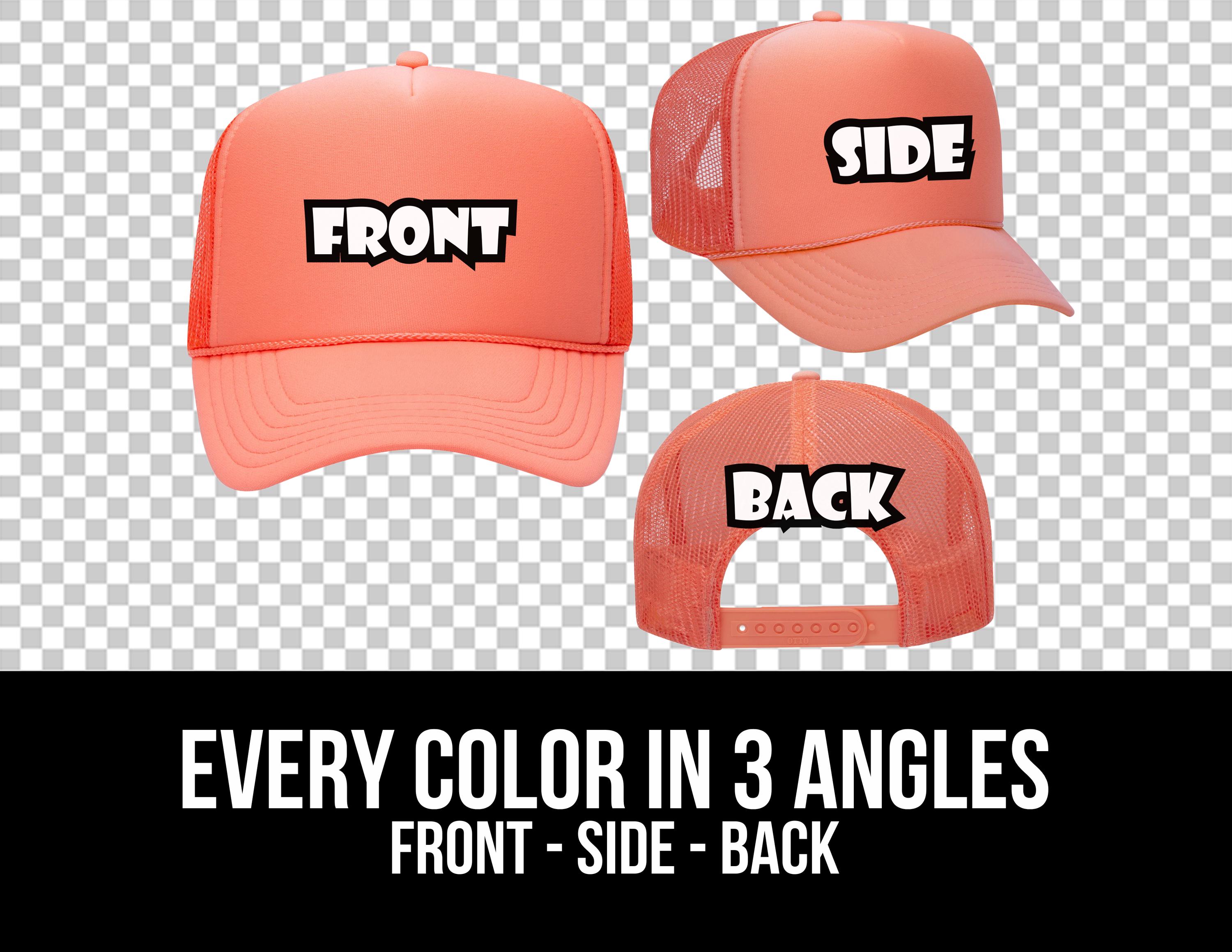 Otto Cap 39-165 Mockup Bundle, 5 Panel Trucker Hat Mockup, Otto Cap ...