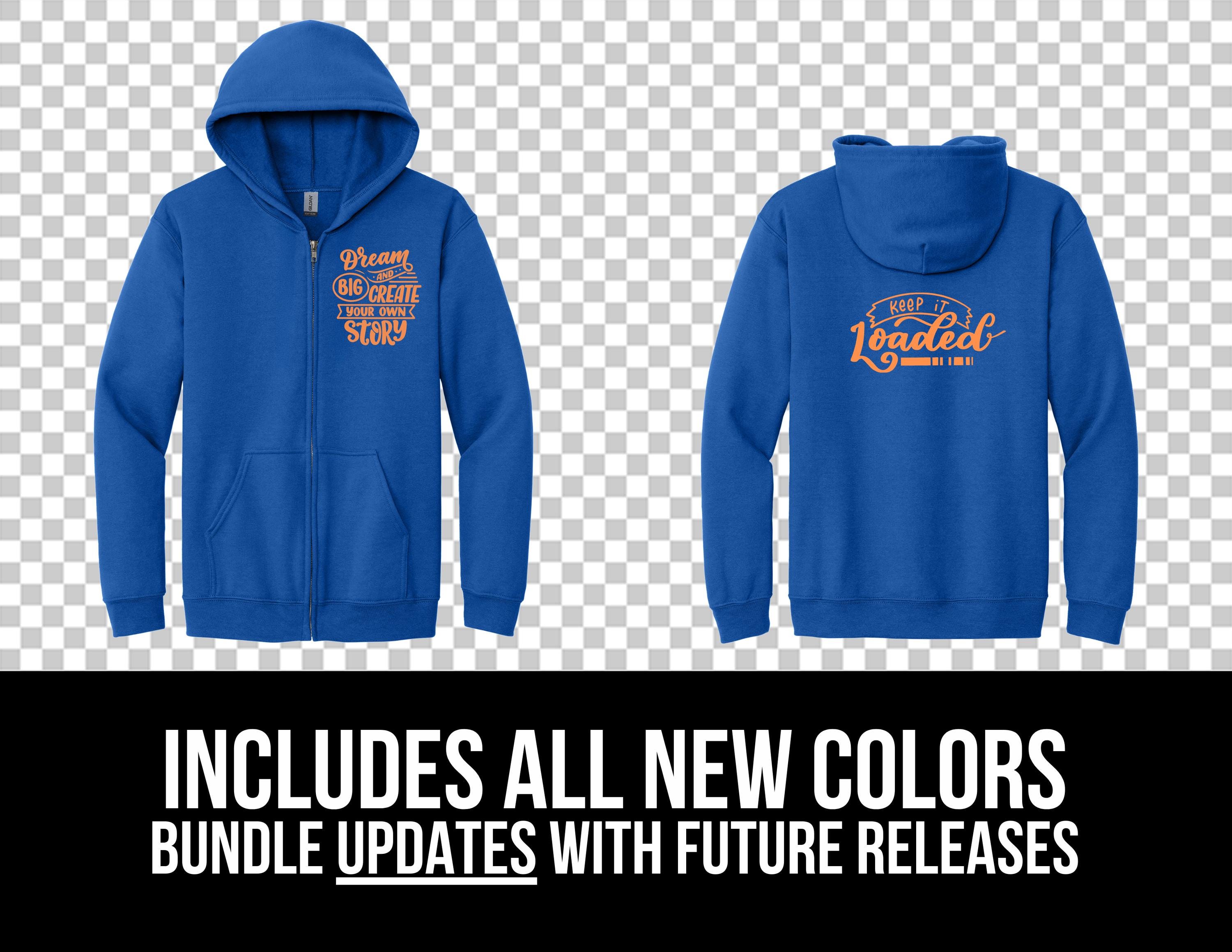 Gildan 18600 Front and Back Mockup Bundle, Zip Hoodie Mockup, G186 ...