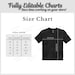 Gildan 8000B Color Chart & Size Chart, Editable Canva Template, G800B ...